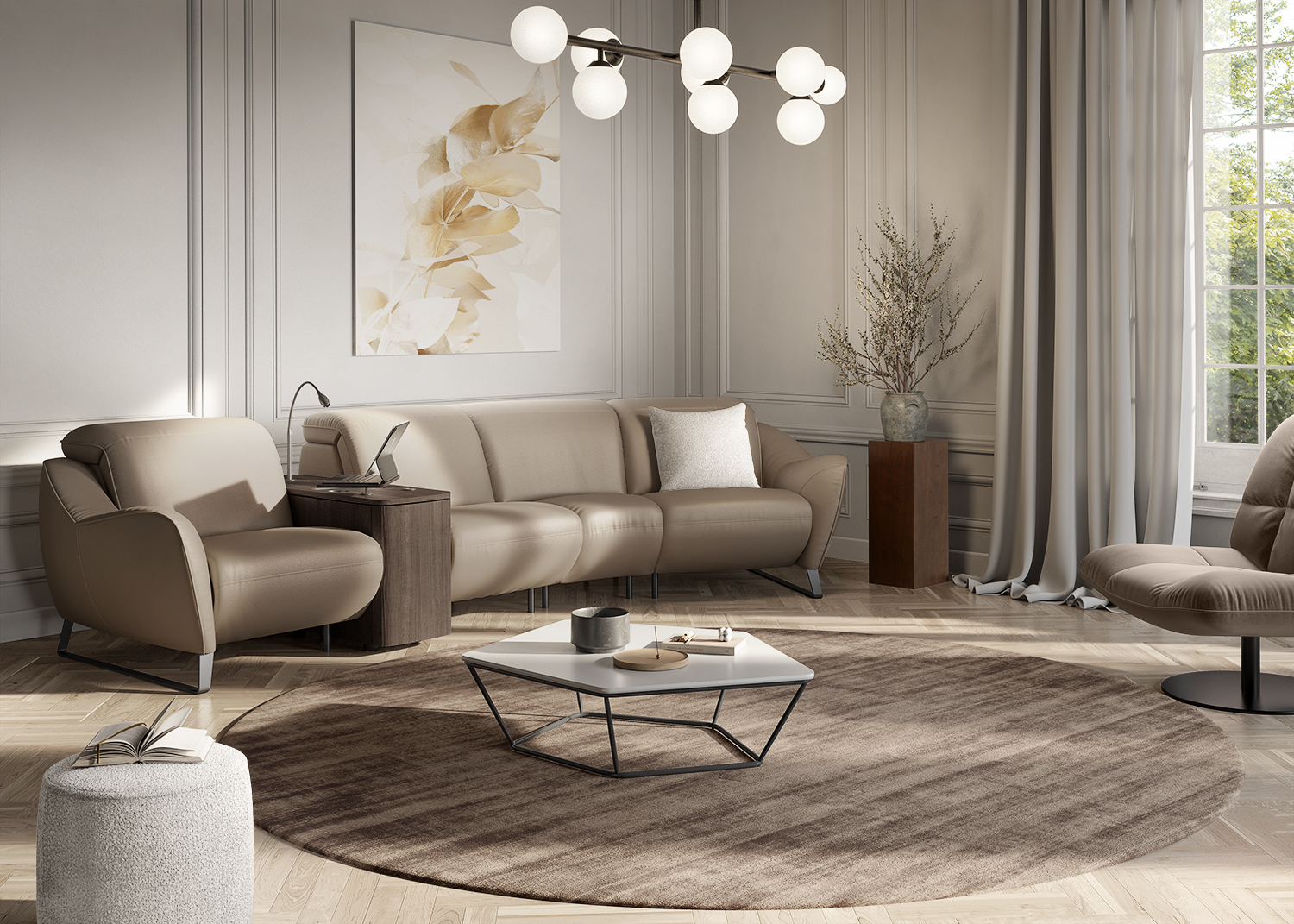 C337 Mirage Sectional by Natuzzi Editions - Seigerman's Furniture